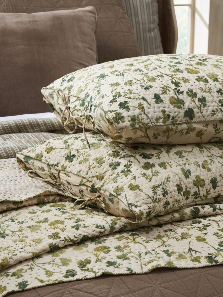Millie Quilt - Botanical Hand-Stitched Comfort | Amity Home