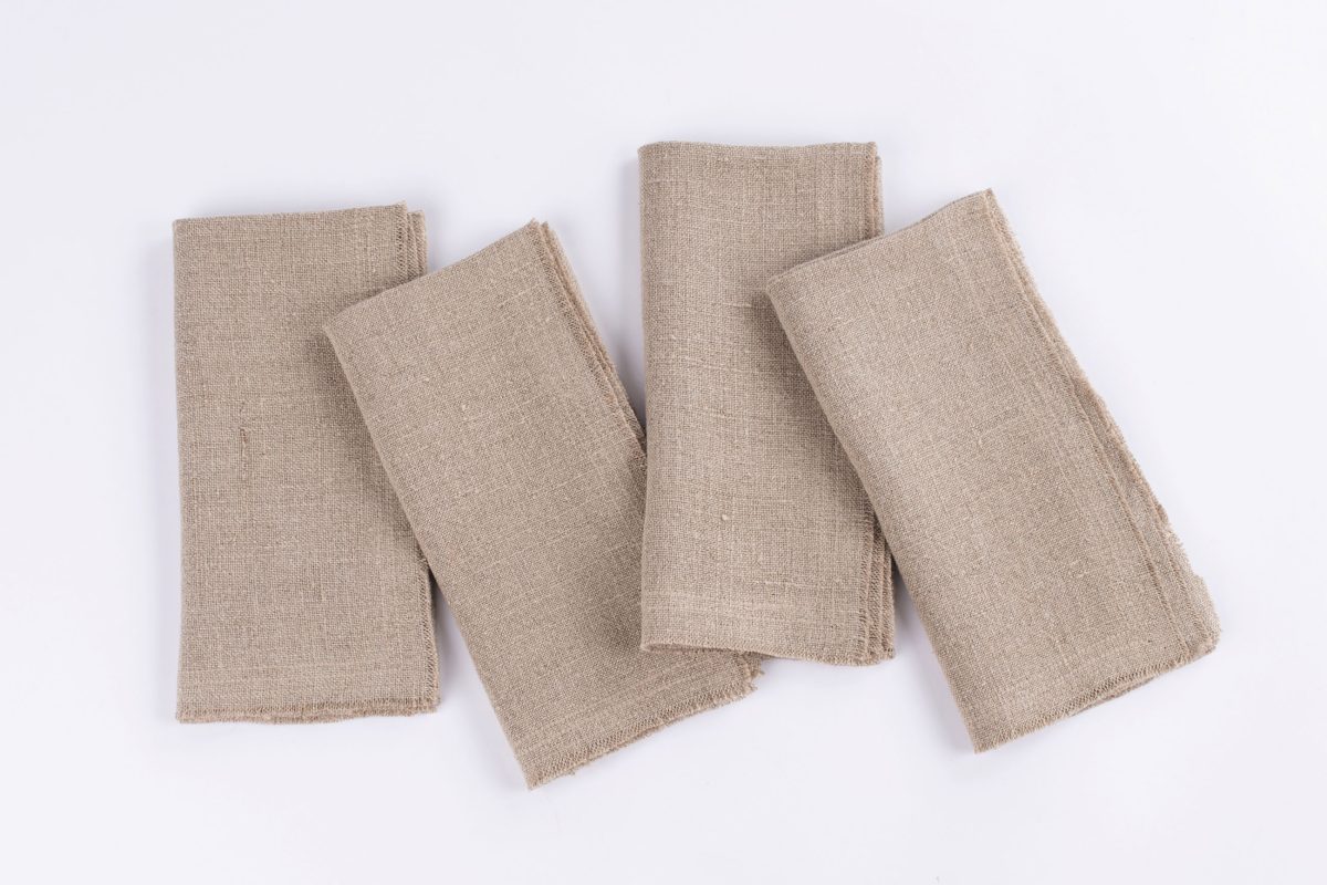 Linen Dinner Napkins - Natural Linen Style | Amity Home